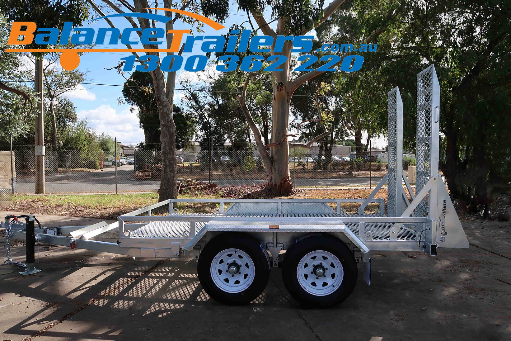 10×5 Heavy Duty Fully Welded Tandem Plant Trailer With Drop Down Ramp ...